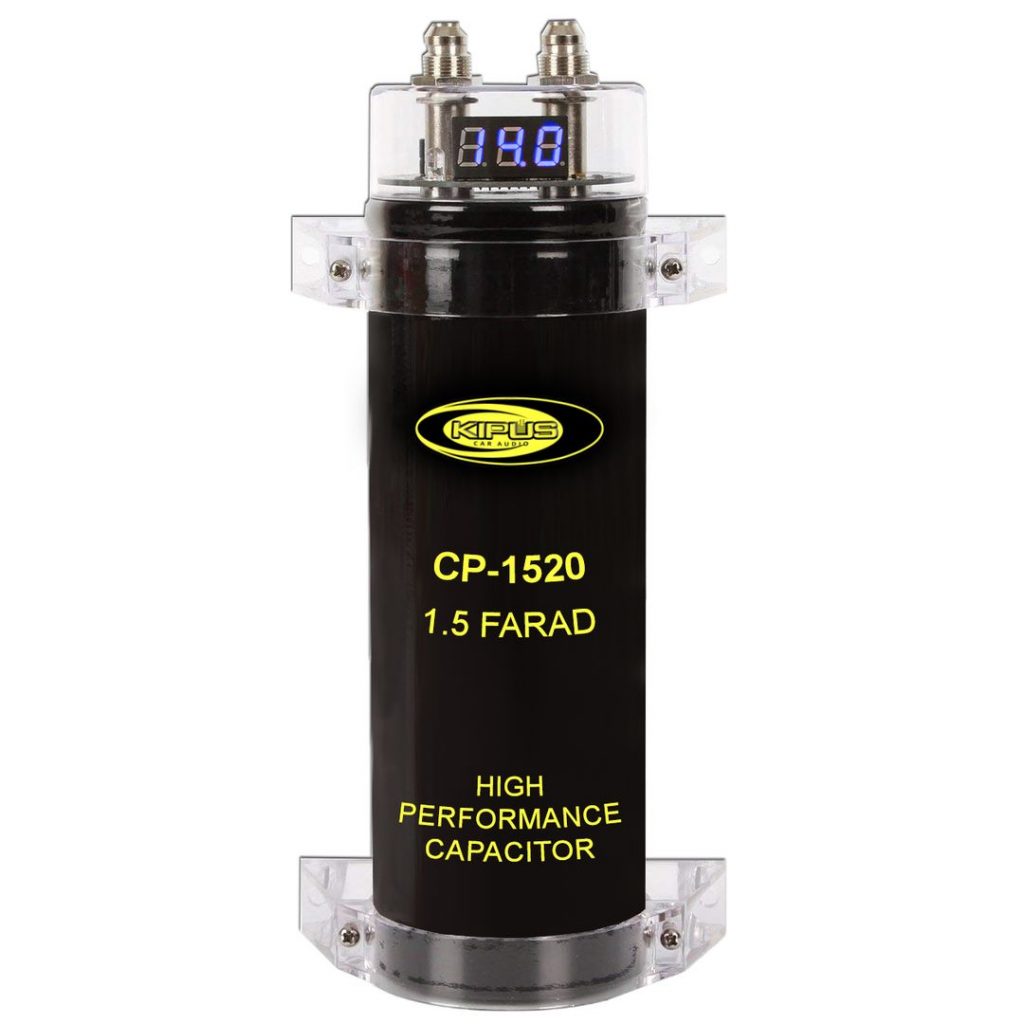 Capacitador de 1,5 faradios con voltímetro Kipus CP-1520 | VF Sound